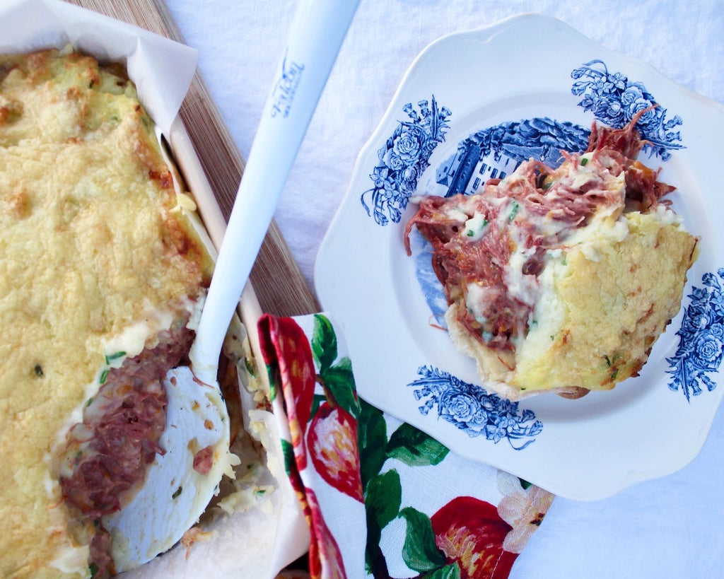 Pulled Corned Beef Potato Top Pie | Magills